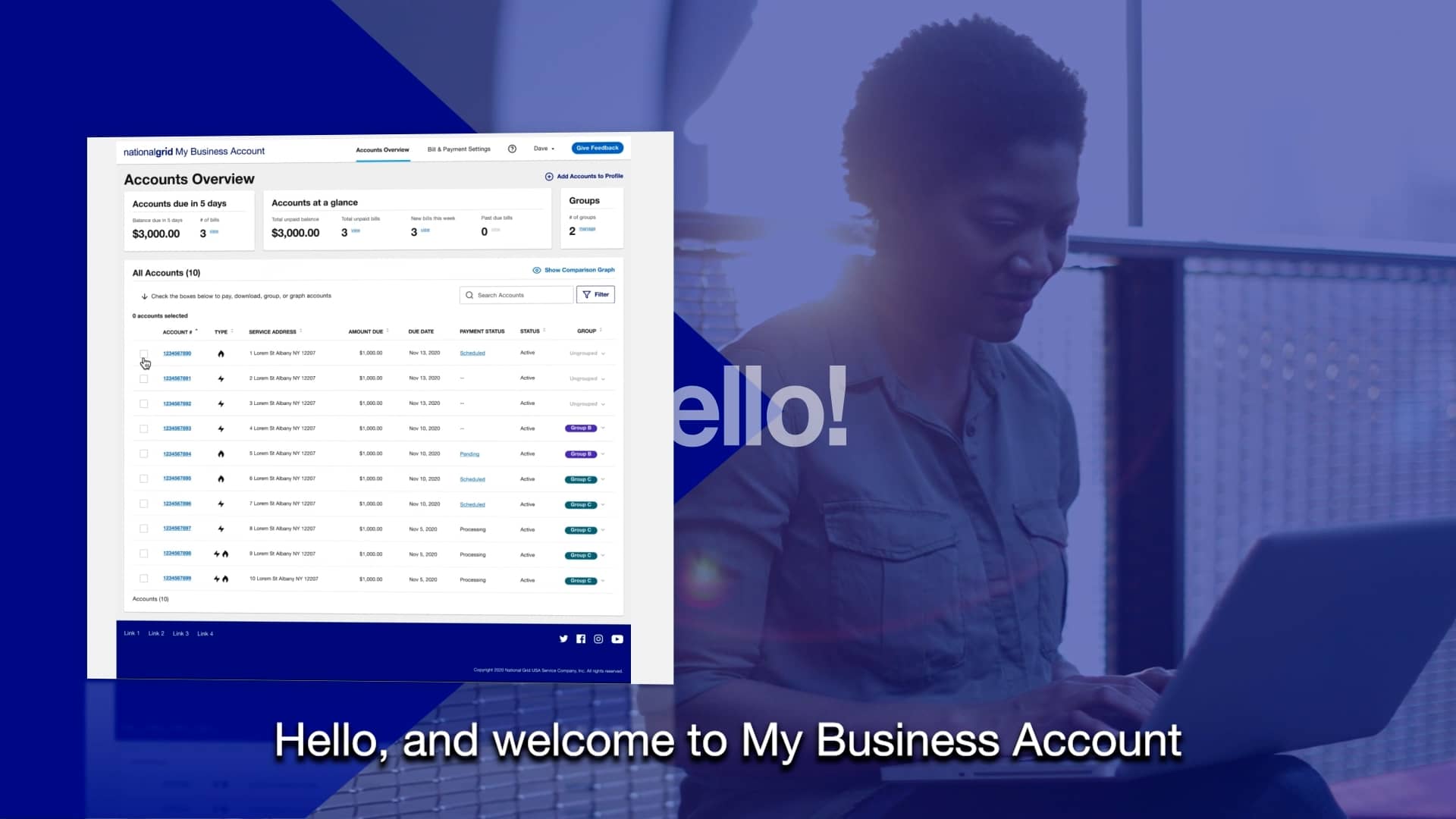 NATIONAL GRID - My Business Account Intro on Vimeo