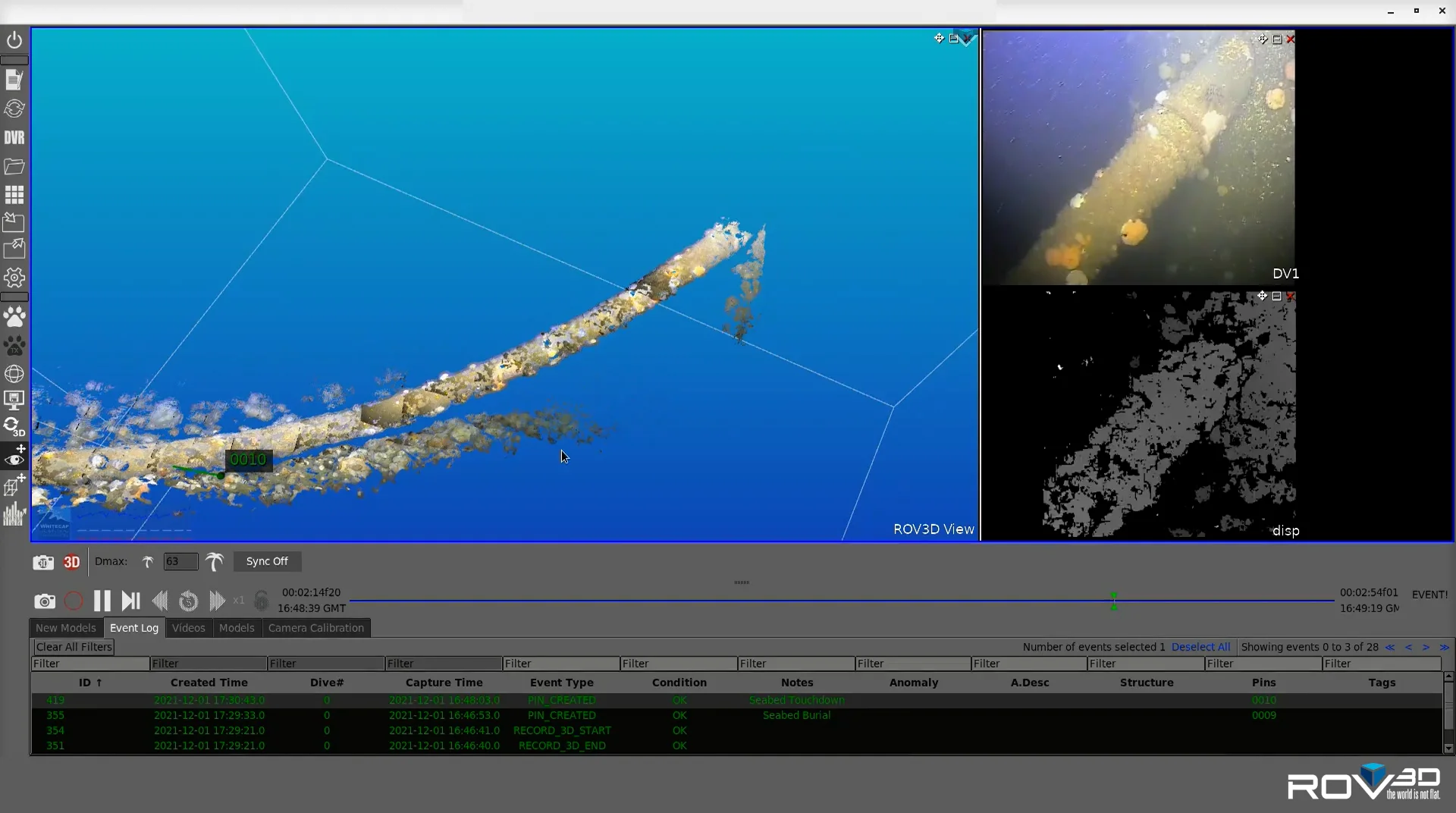 ROV3D Real-time 3D Reconstruction of Offshore Wind Inter-Array Cable