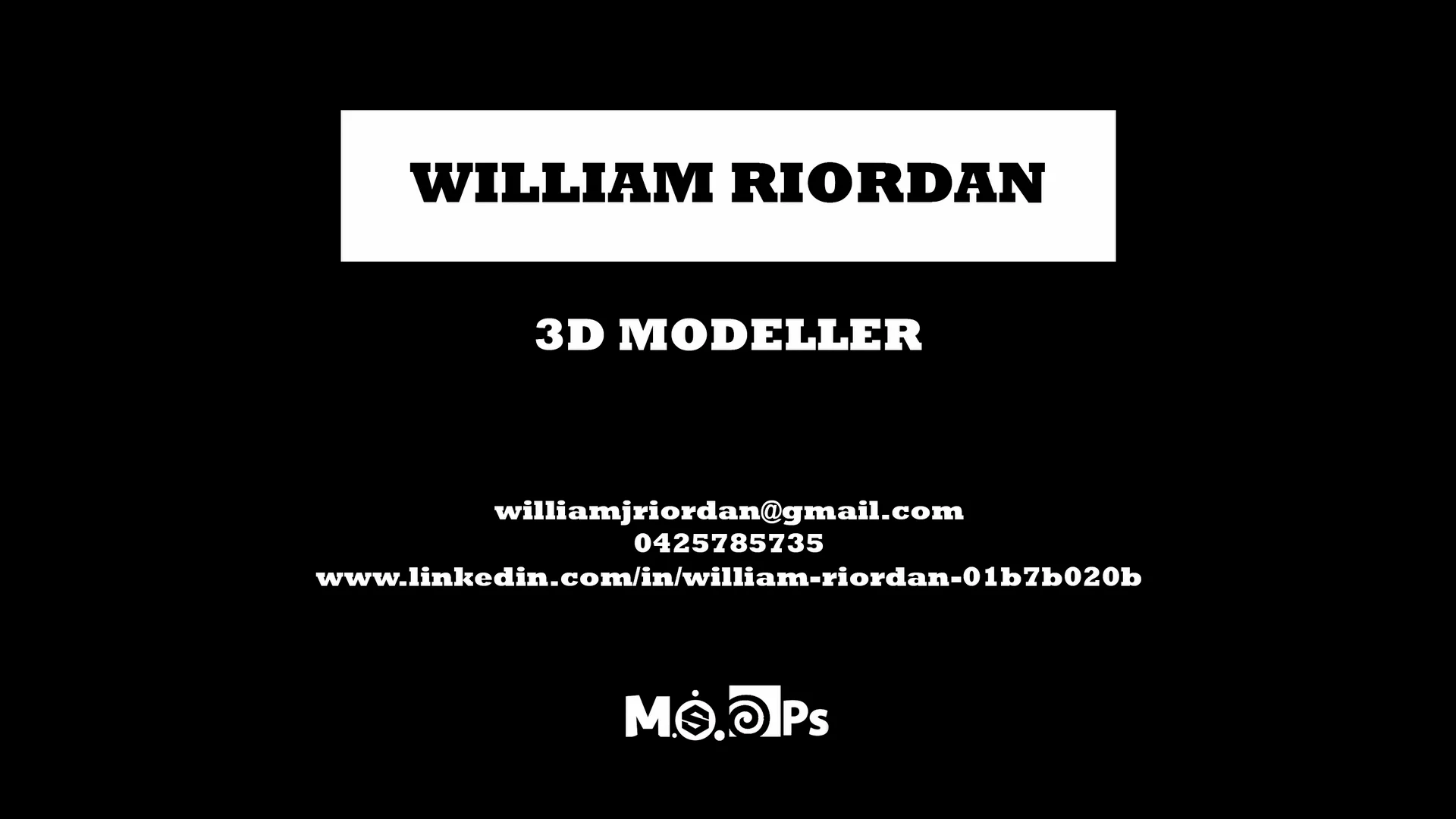 William Riordan Showreel - 2021 on Vimeo
