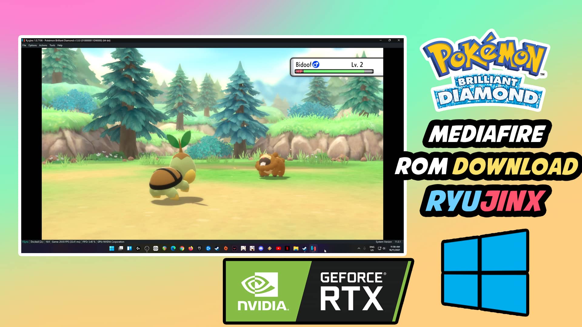 Pokémon Brilliant Diamond ROM MEDIAFIRE DOWNLOAD LINK RYUJINX Emulator ...