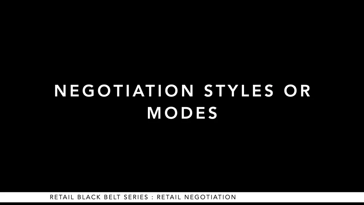 NEGOTIATION STYLES OR MODES on Vimeo