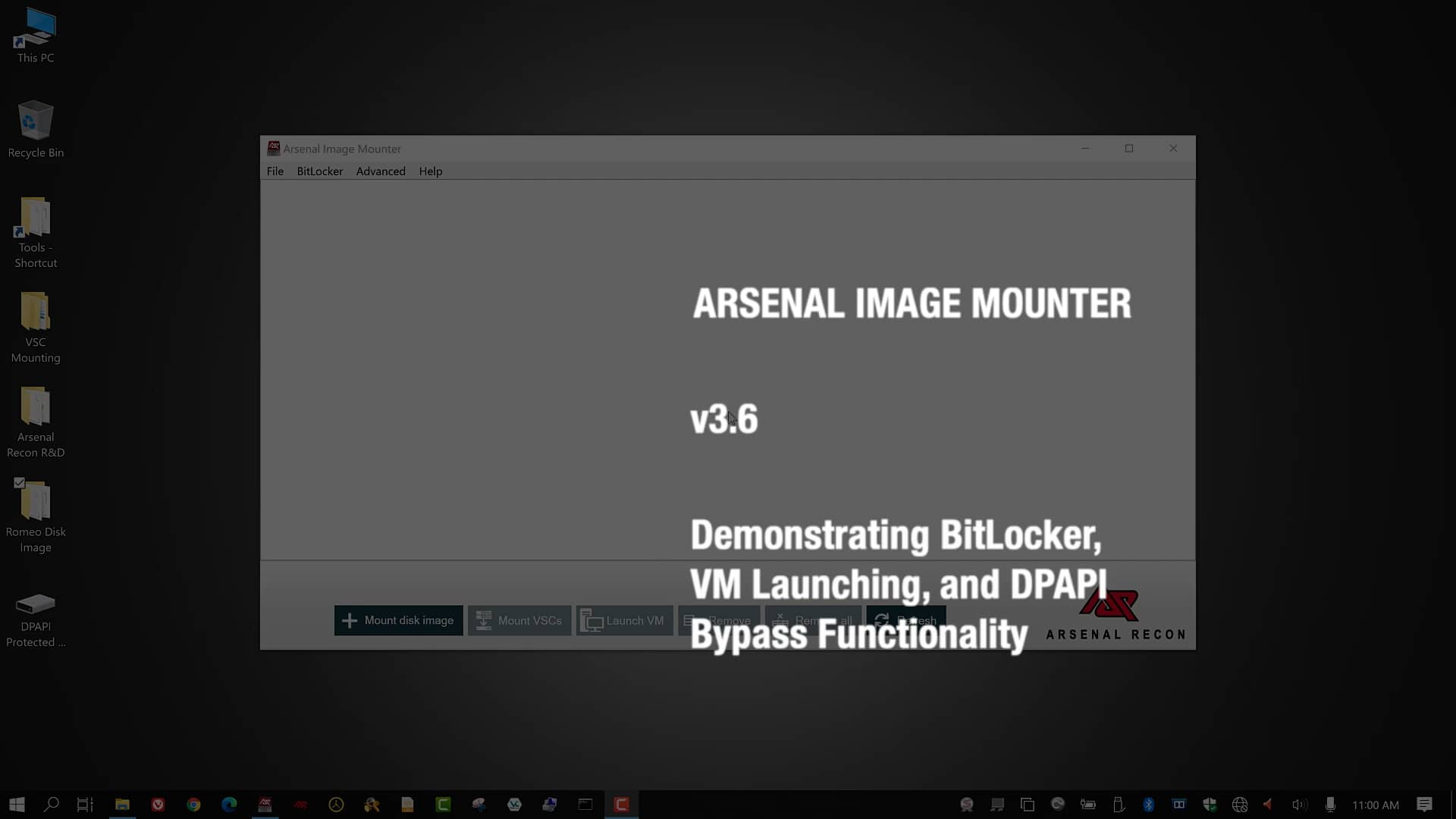 Arsenal Image Mounter v3.6 - Demonstrating BitLocker, VM Launching, and DPAPI Bypass ...