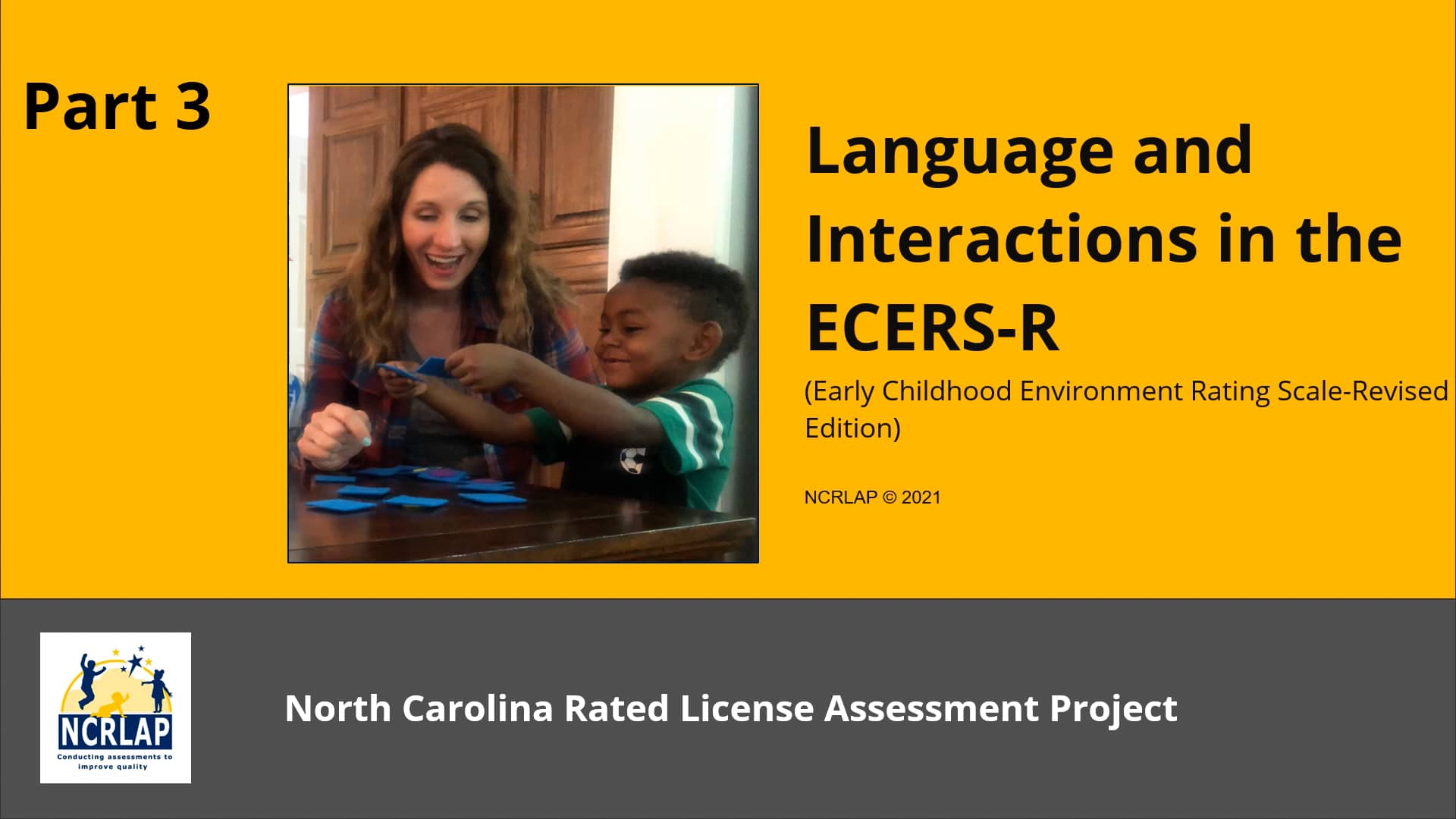 NCRLAP 201: Part 3: Language and Interactions in the ECERS-R on Vimeo