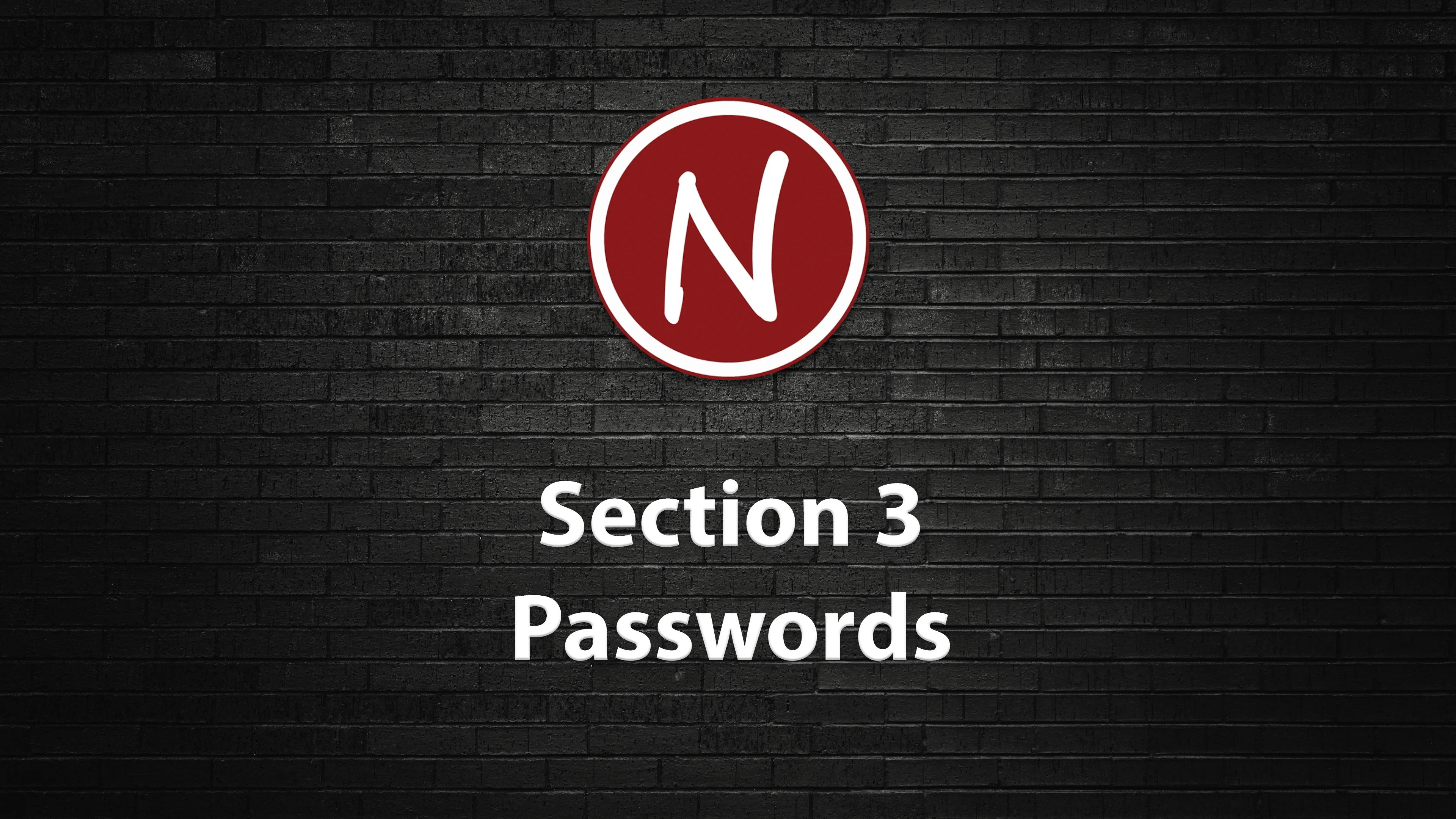 Section 3 Passwords Introduction on Vimeo
