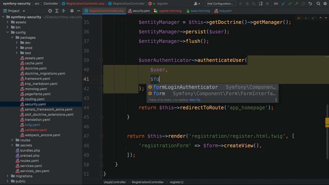 Manual Authentication Symfony 5 Security Authenticators Symfonycasts