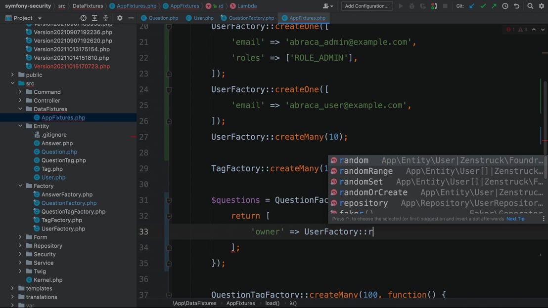 Making Questions Owned By Users Symfony 5 Security Authenticators