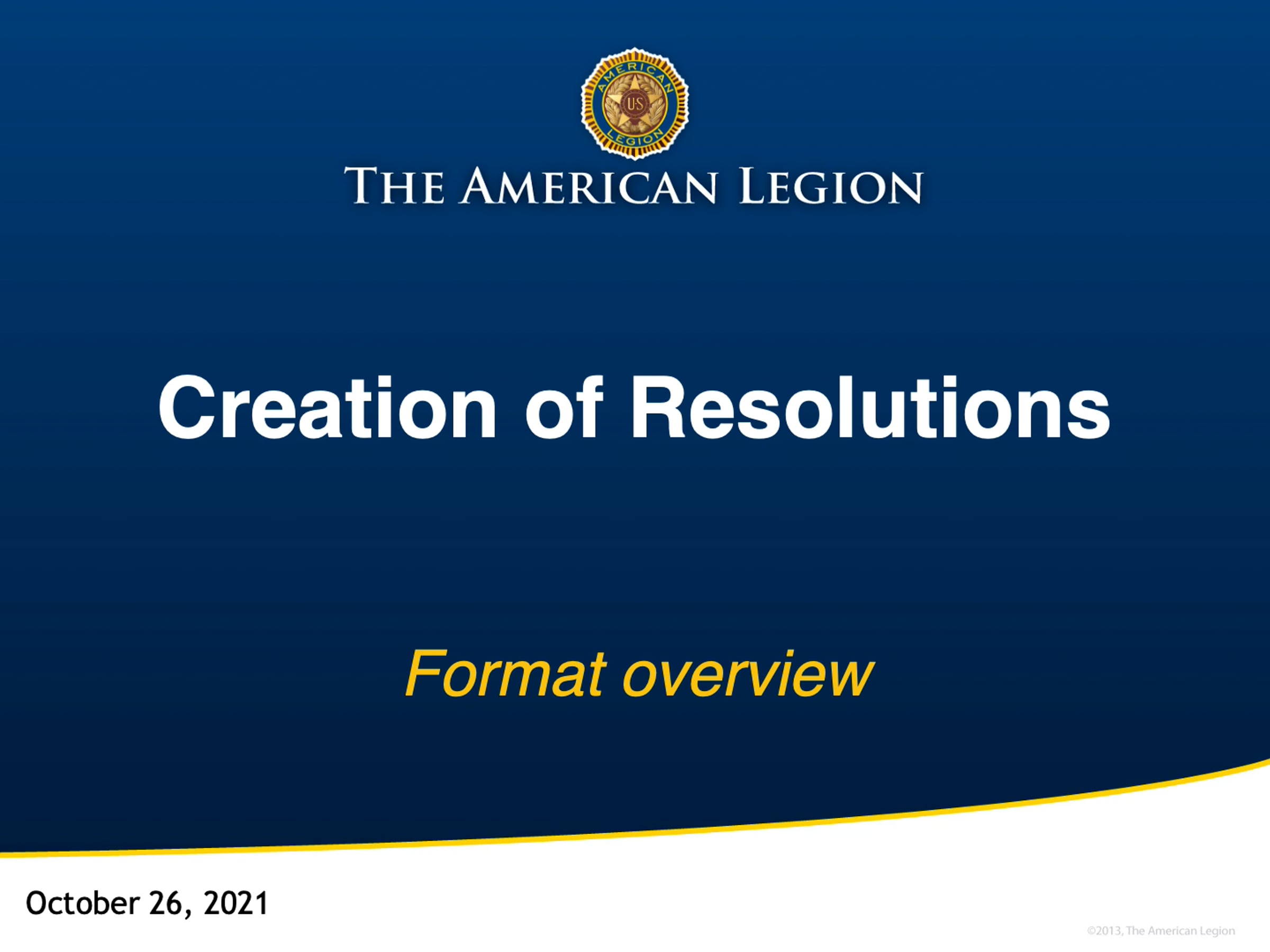 Training Tuesday: October 2021 - How to Write Resolutions