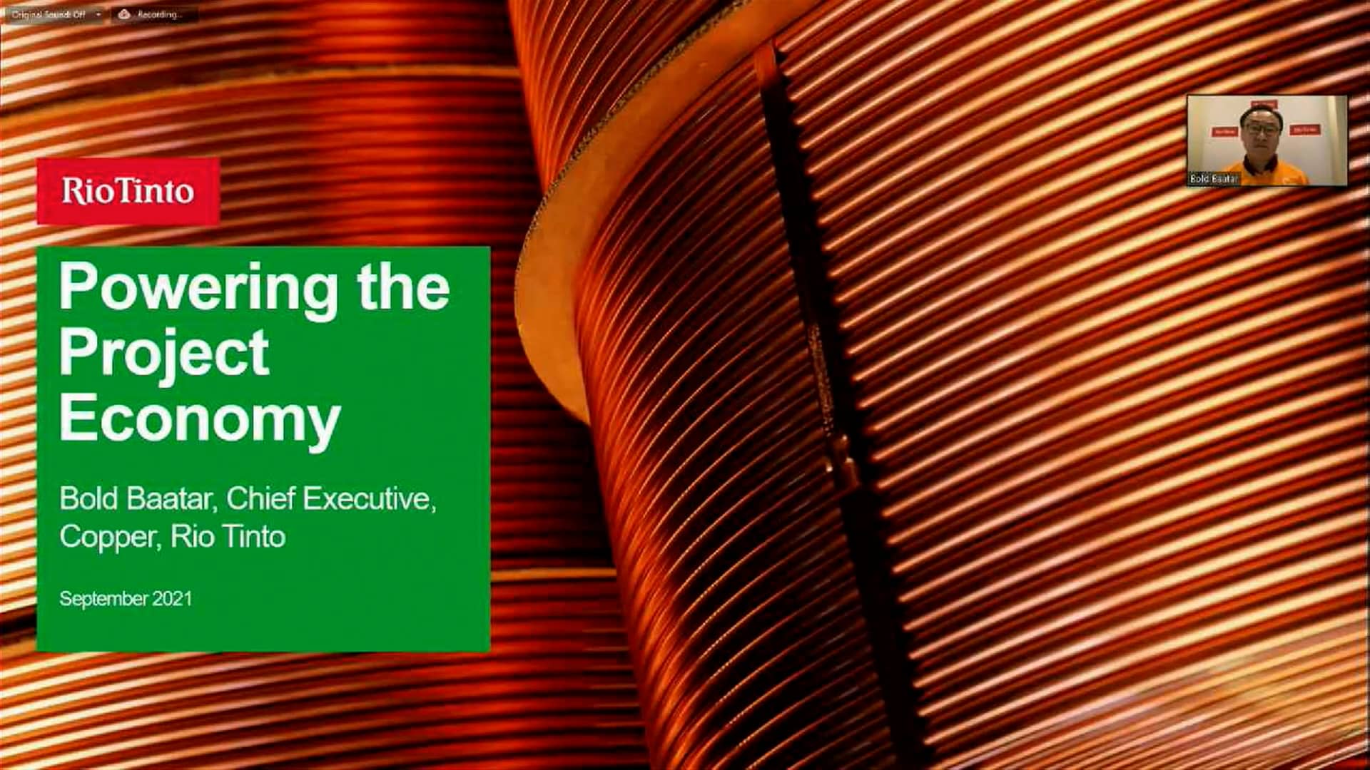 PMI Conference Keynote speech by Bold Baatar, Rio Tinto Copper Chief ...