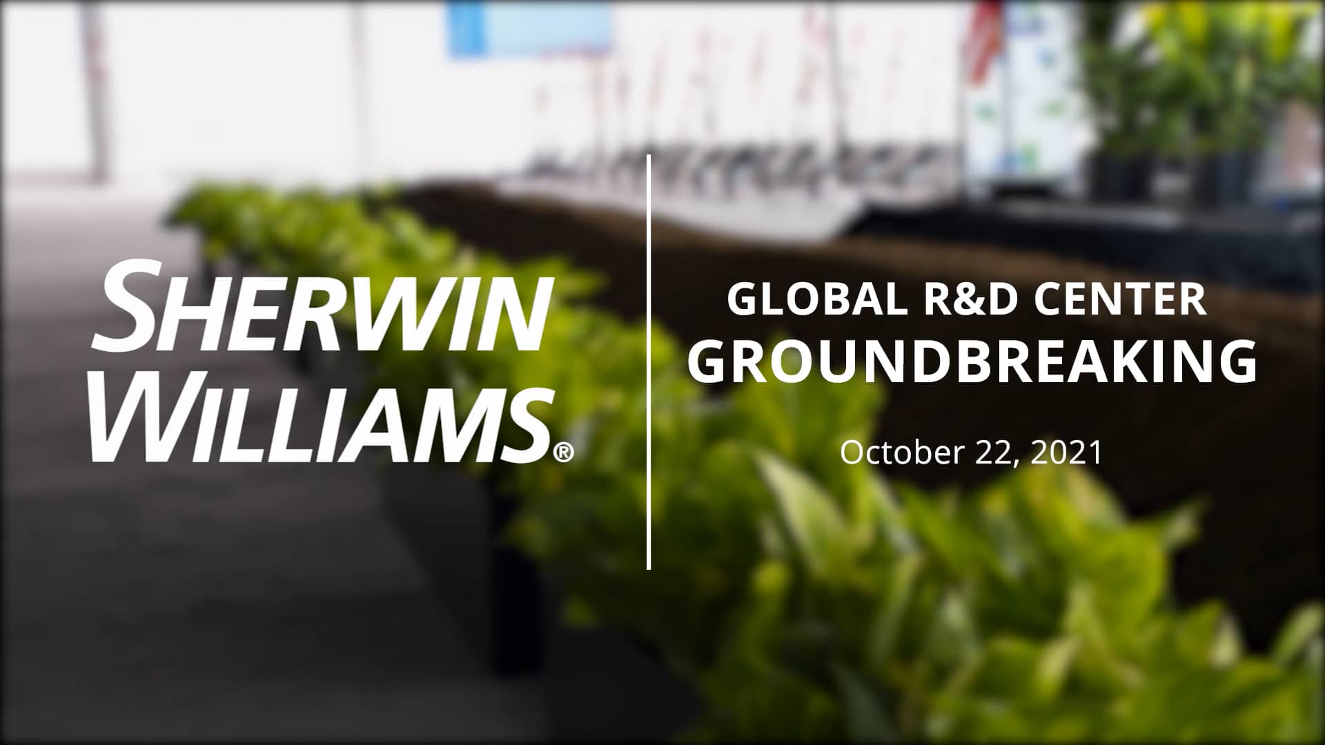 Sherwin-Williams Building Our Future: R&D Center Groundbreaking Event ...