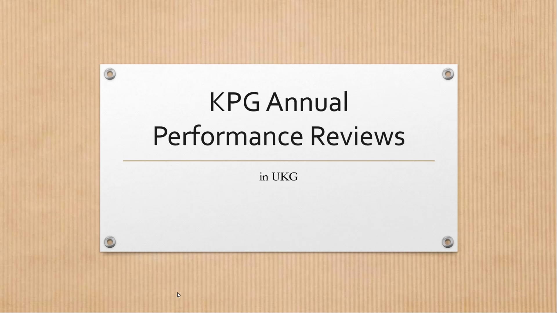 UKG Performance Reviews: How to Complete - Part One on Vimeo