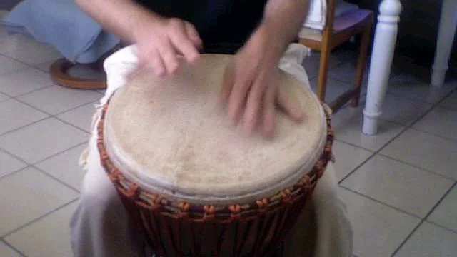 Djembe, World percussion instrument, Fanga rhythm performance by Rik Hambra