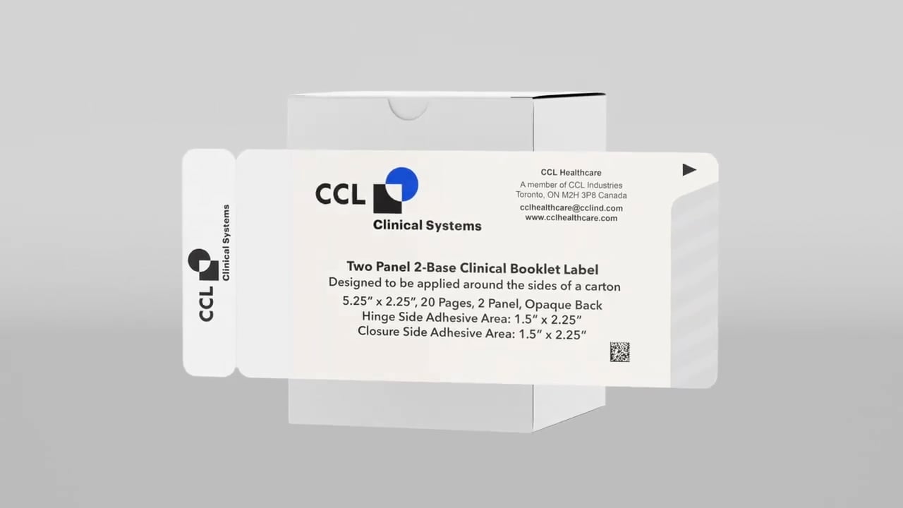 Clinical Booklet Label for Cartons (20 Pages, Two Panel, Two Sided) 1 ...