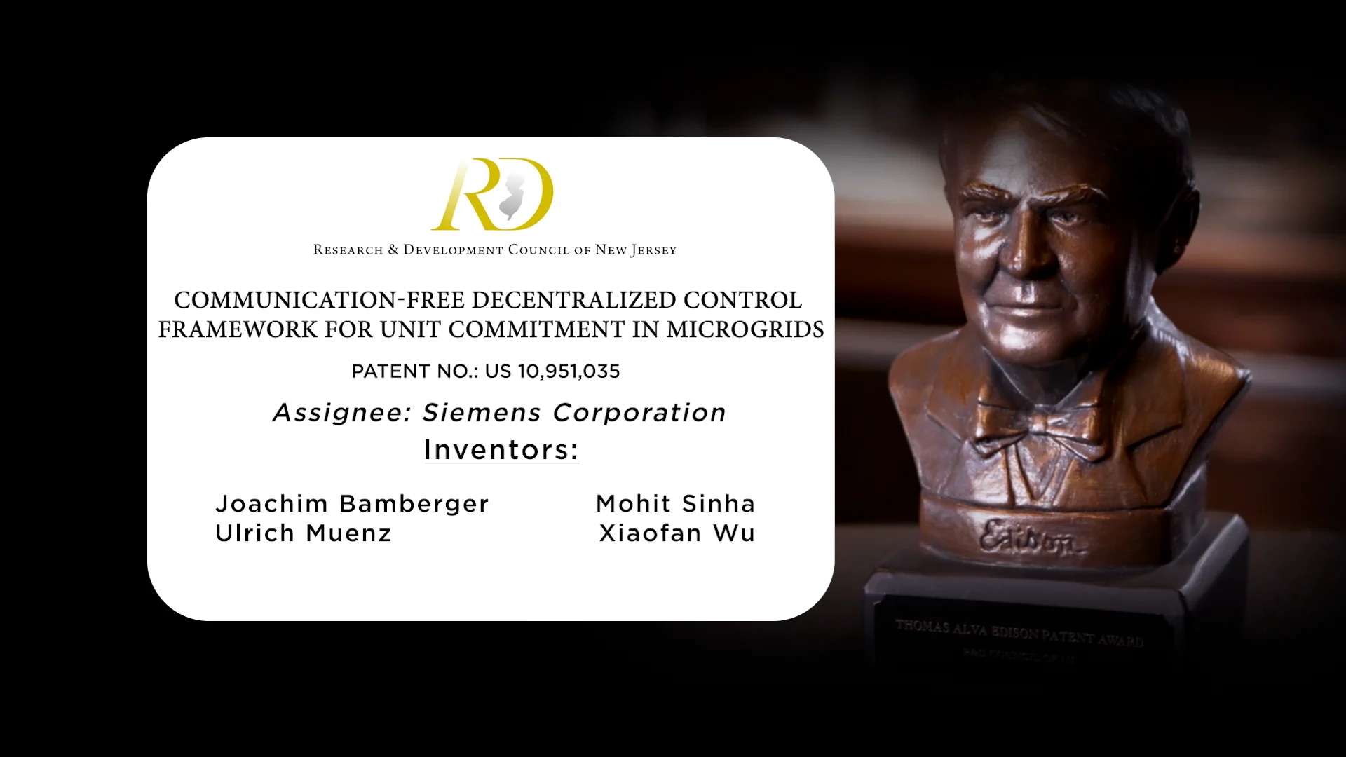 Siemens Corporation — 2021 Edison Patent Award