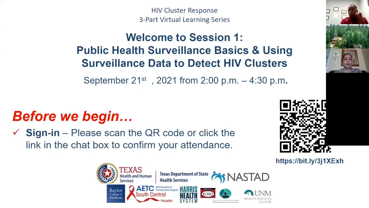 Learning Session 1: HIV Cluster Detection and Response on Vimeo