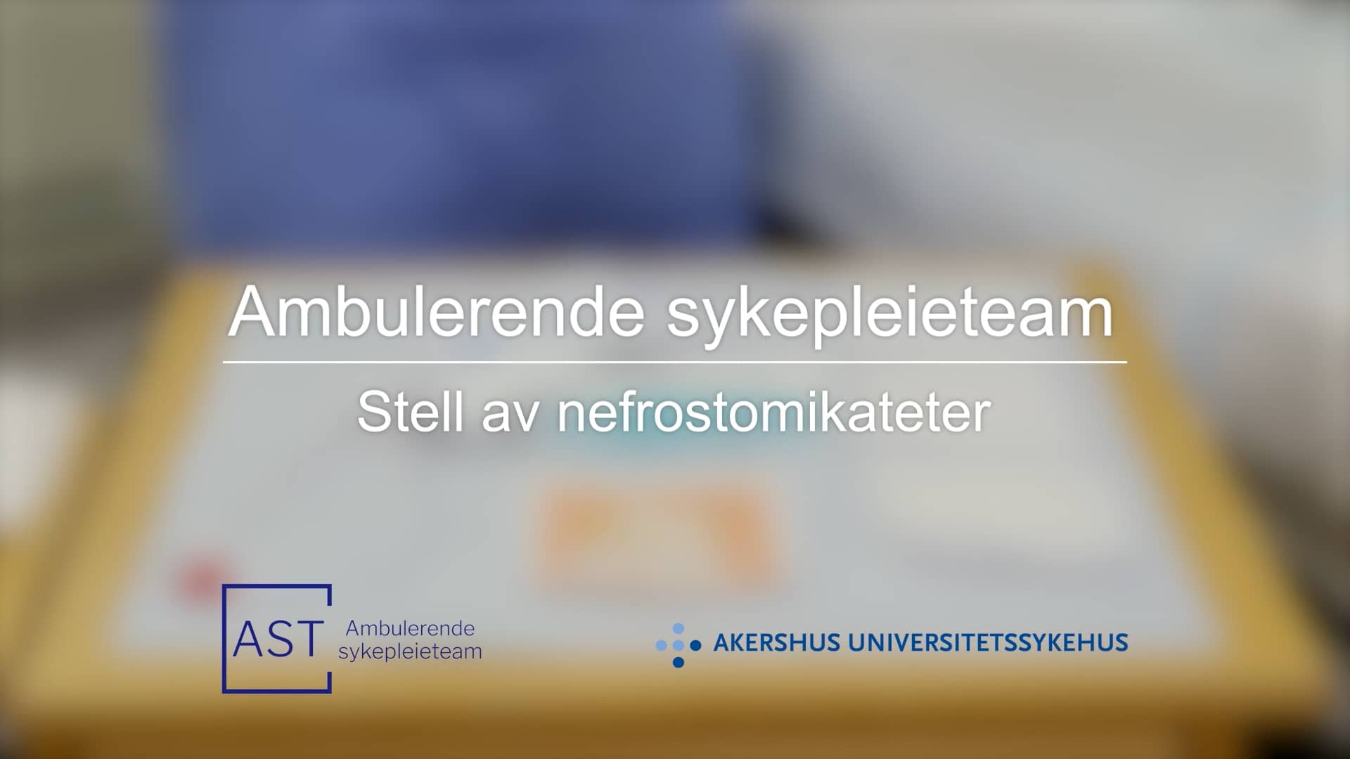 Ambulerende sykepleieteam Ahus - Stell av nefrostomikateter on Vimeo