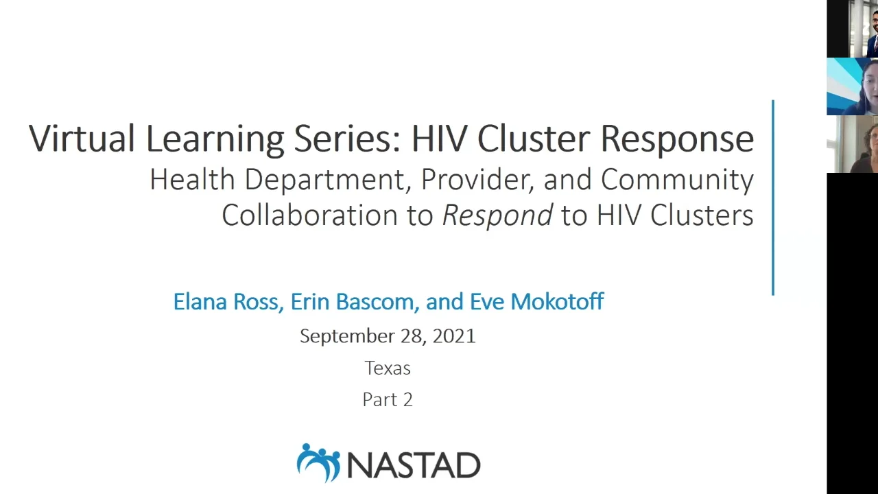 Learning Session 2: HIV Cluster Detection and Response on Vimeo