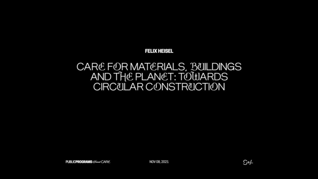 Fall 2021 Public Programs - Felix Heisel on Vimeo