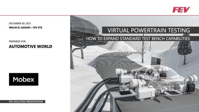 Virtual powertrain testing solutions: how to expand standard test bench ...