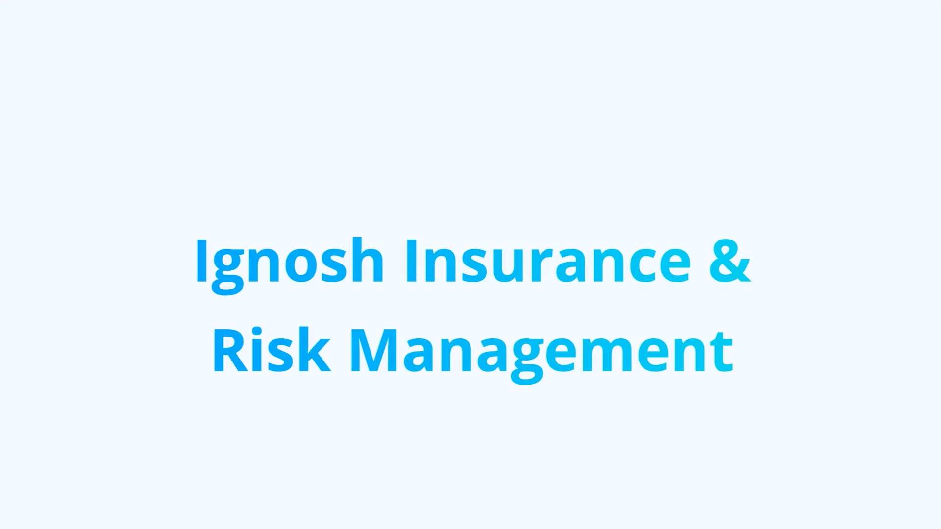 Ignosh Insurance & Risk Management on Vimeo