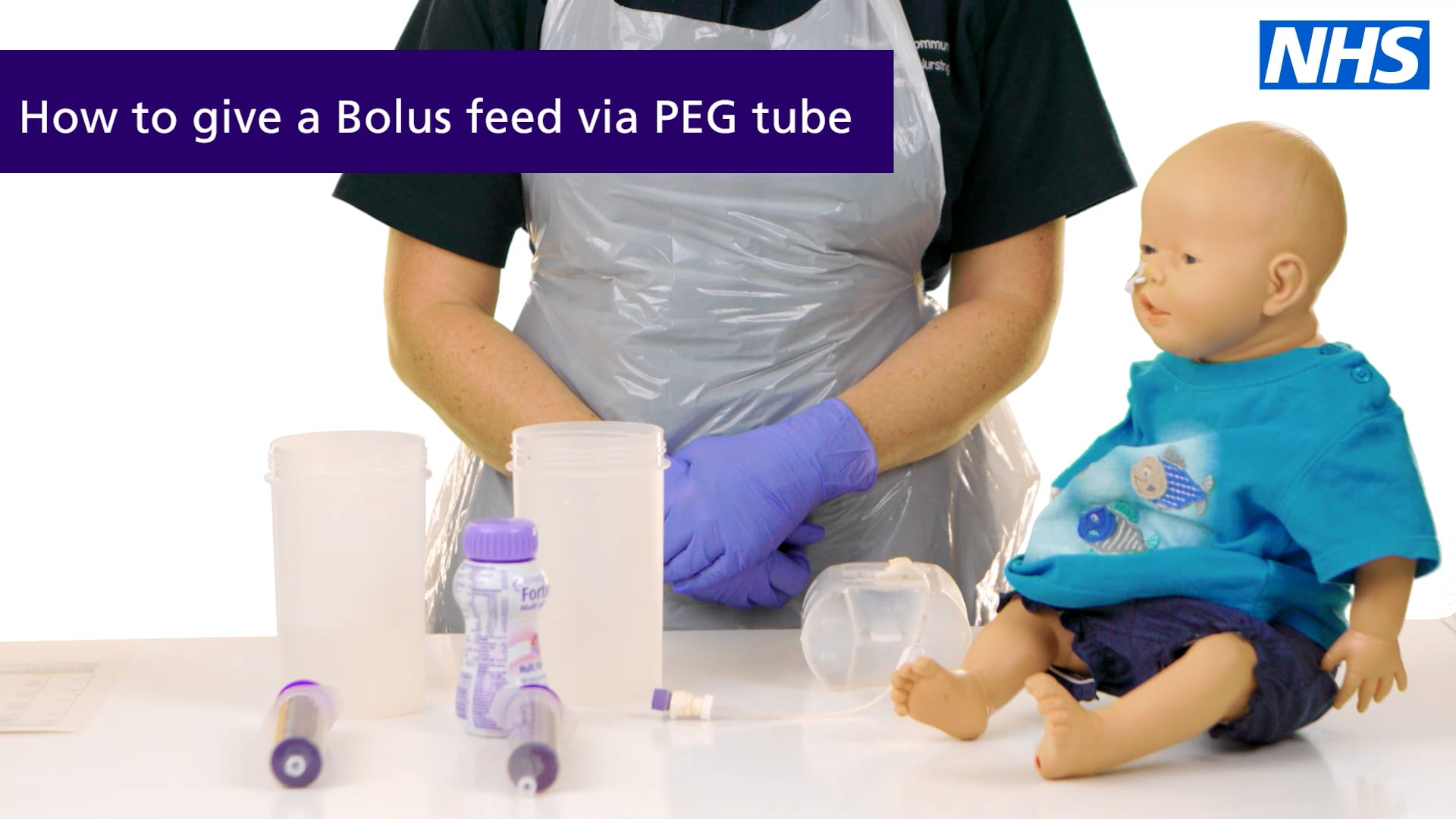 How to give a bolus feed via a PEG