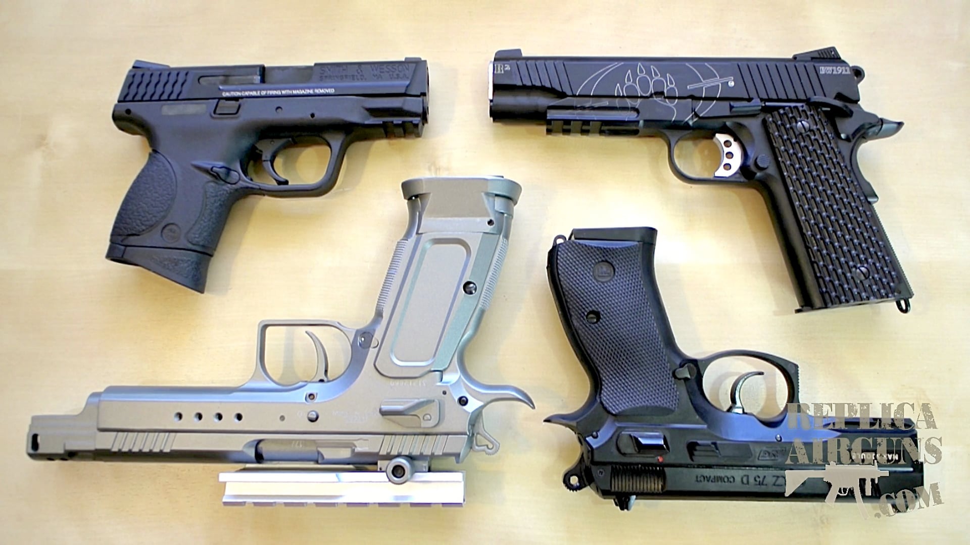 Cybergun Blackwater - Tanfoglio Gold Custom - S&W M&P 9C - ASG CZ75D BB ...