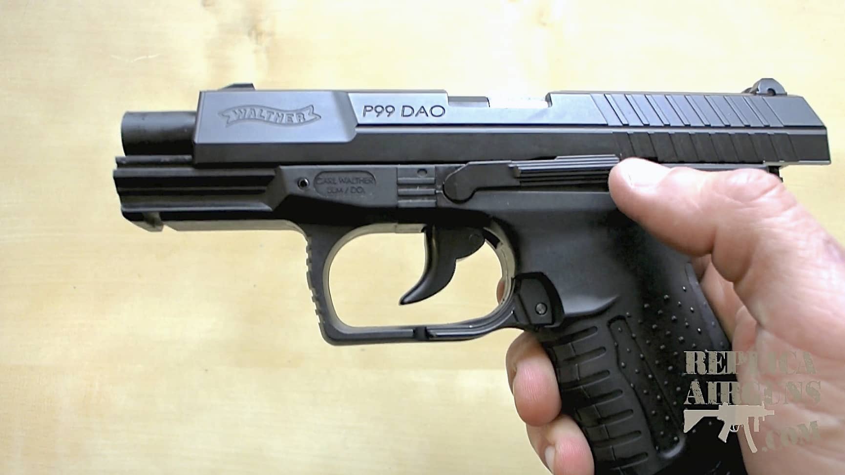 Umarex Walther P99 CO2 Blowback Airsoft Pistol Table Top Review on Vimeo