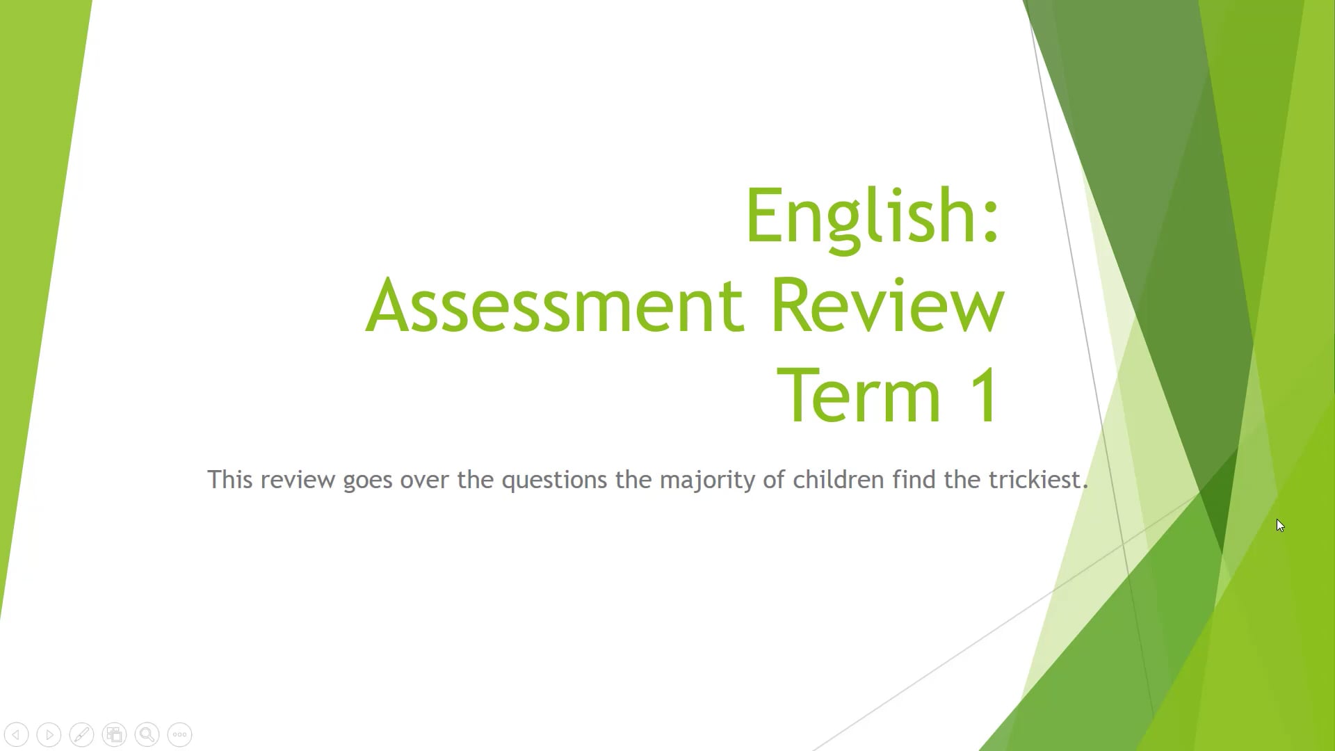 Y4 English Assessment Review - 1st Term on Vimeo