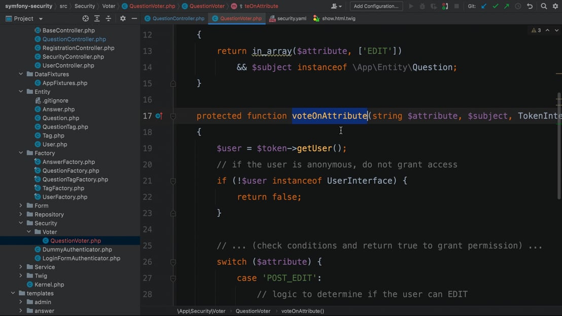 Custom Voter > Symfony 5 Security: Authenticators | SymfonyCasts