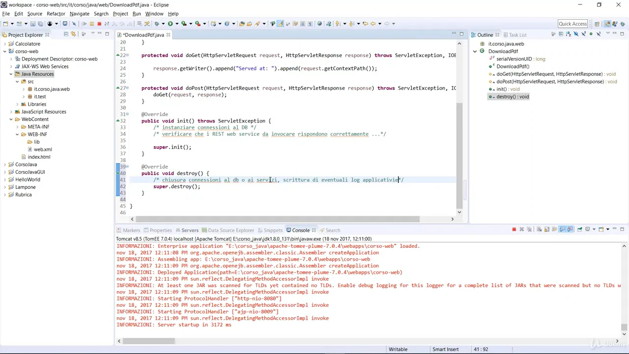 168. Ciclo di vita di una Servlet_Trim.mp4 on Vimeo