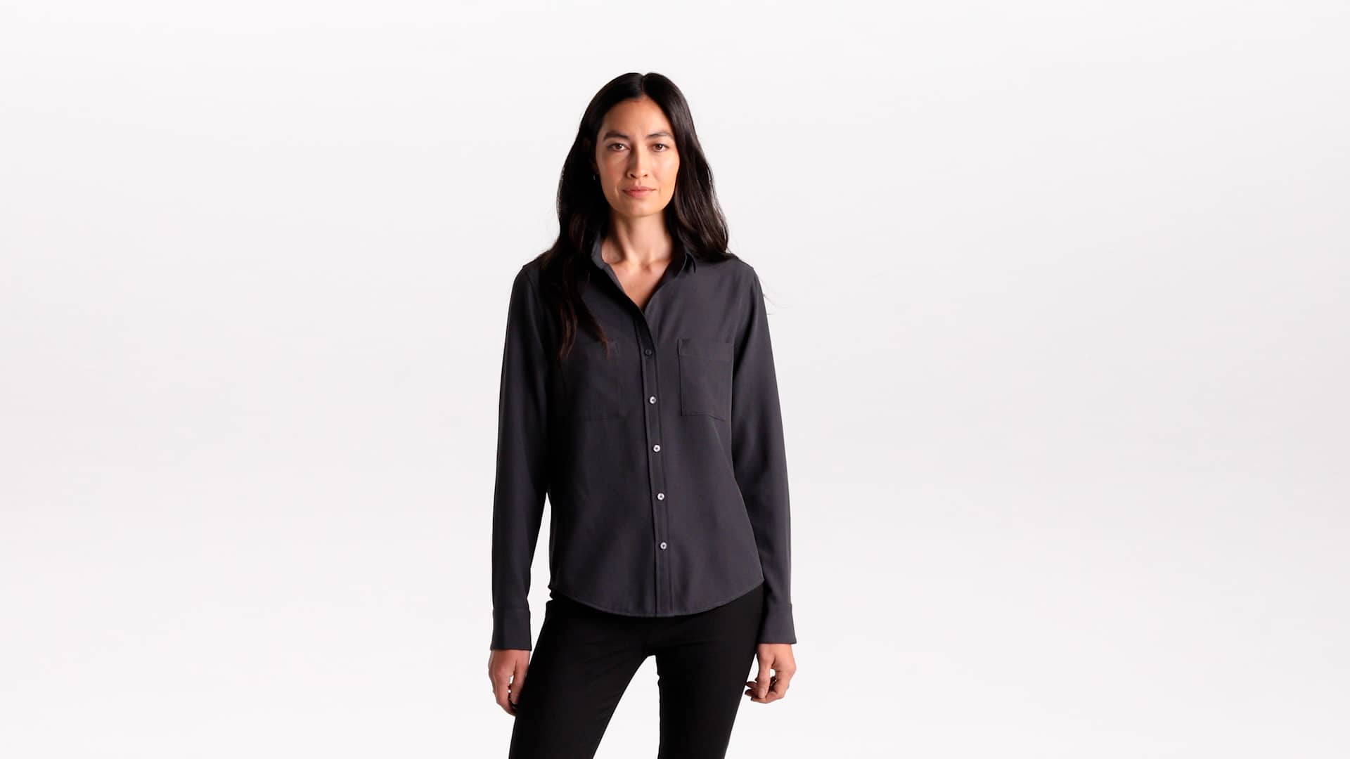 MERCER+METTLE™ Women's Stretch Crepe Long Sleeve Camp Blouse. MM2013 on ...