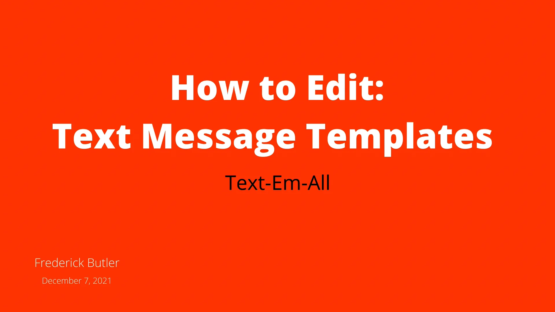 How to Edit Text Message Templates