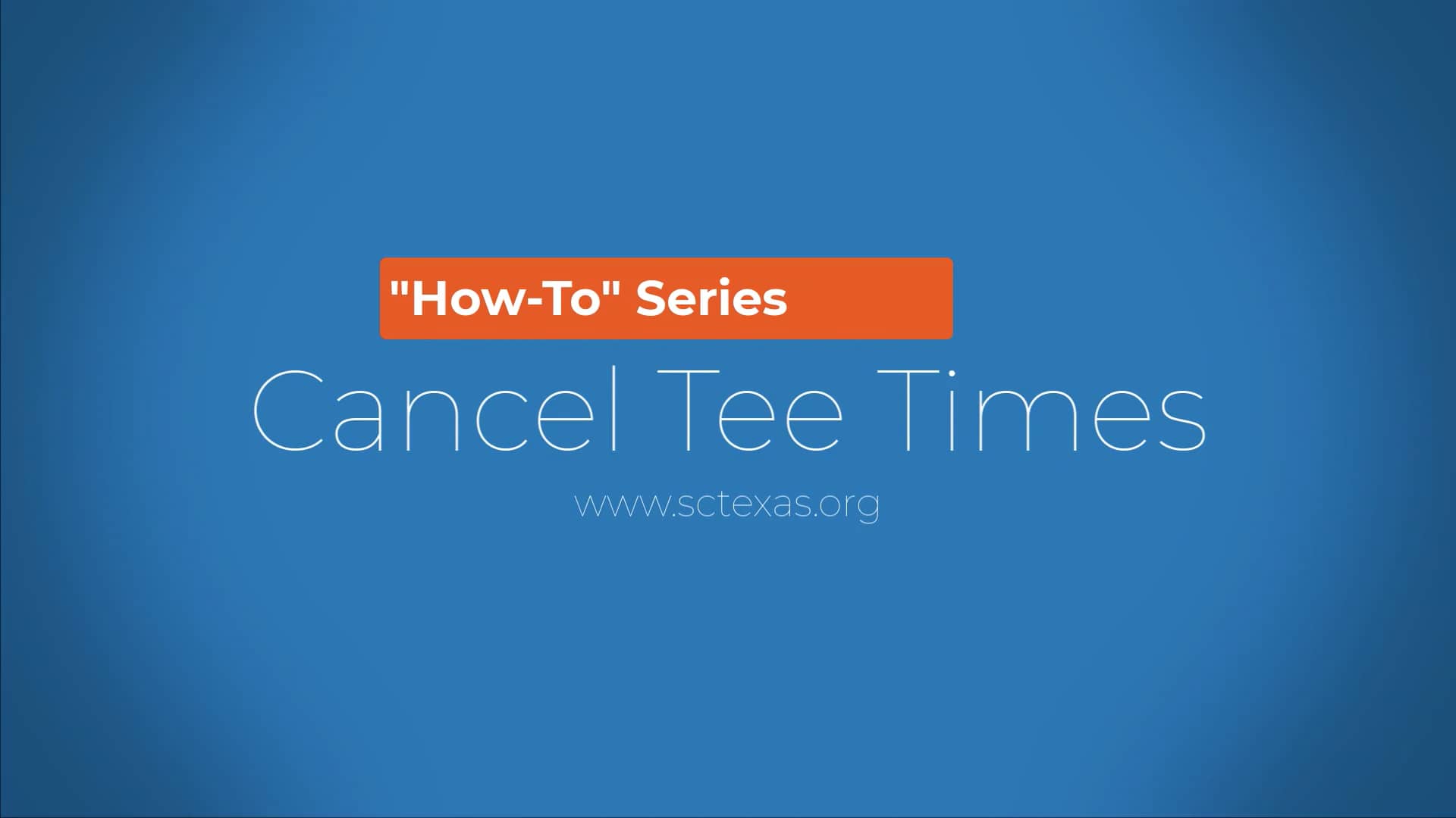 Cancel Tee Times.mp4 on Vimeo