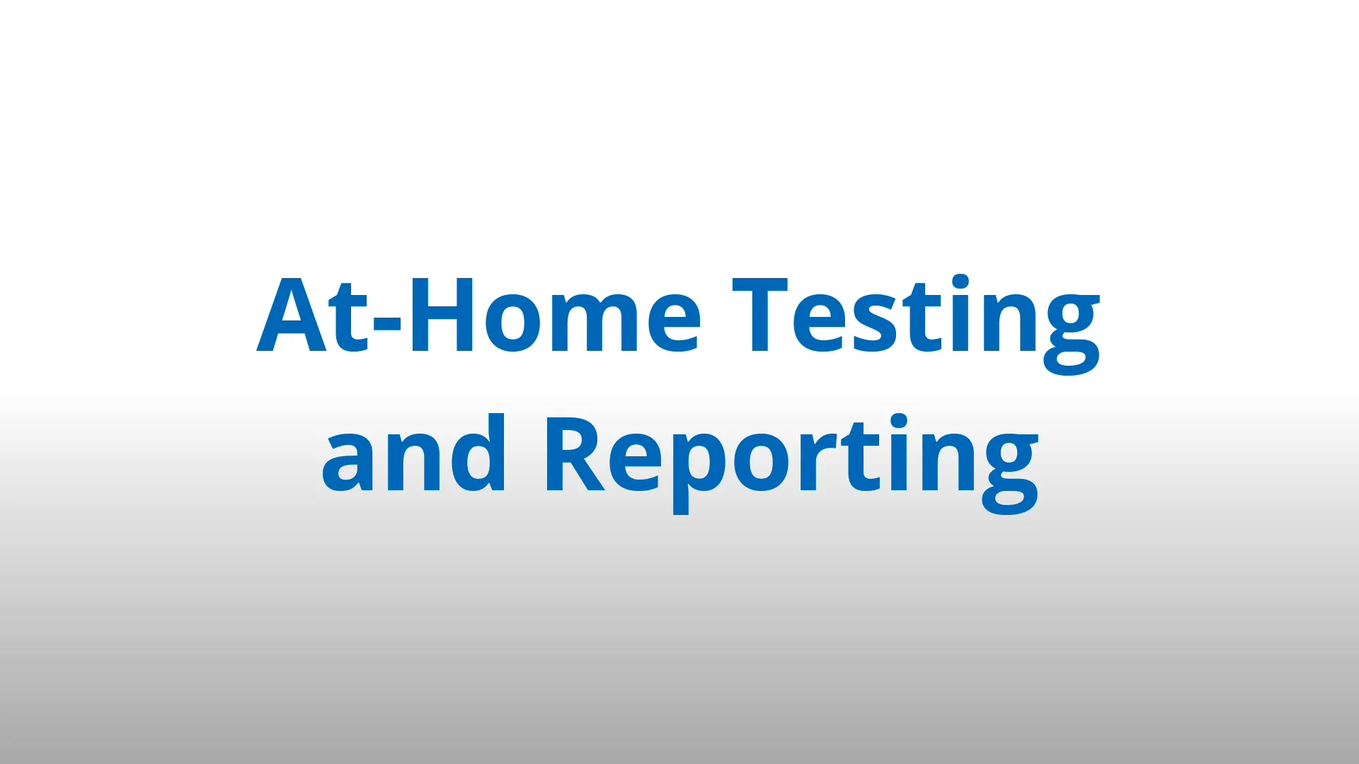 At-Home Testing Process on Vimeo