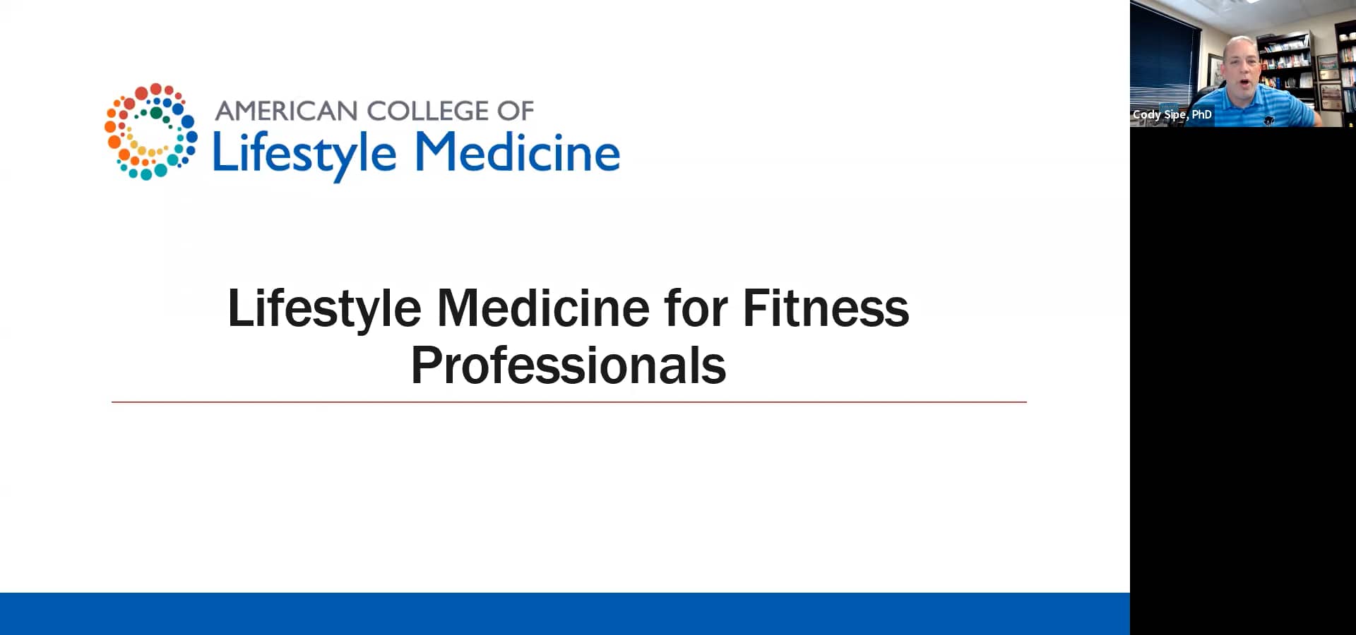 Cody Sipe - Lifestyle Medicine for Fitness Professionals on Vimeo