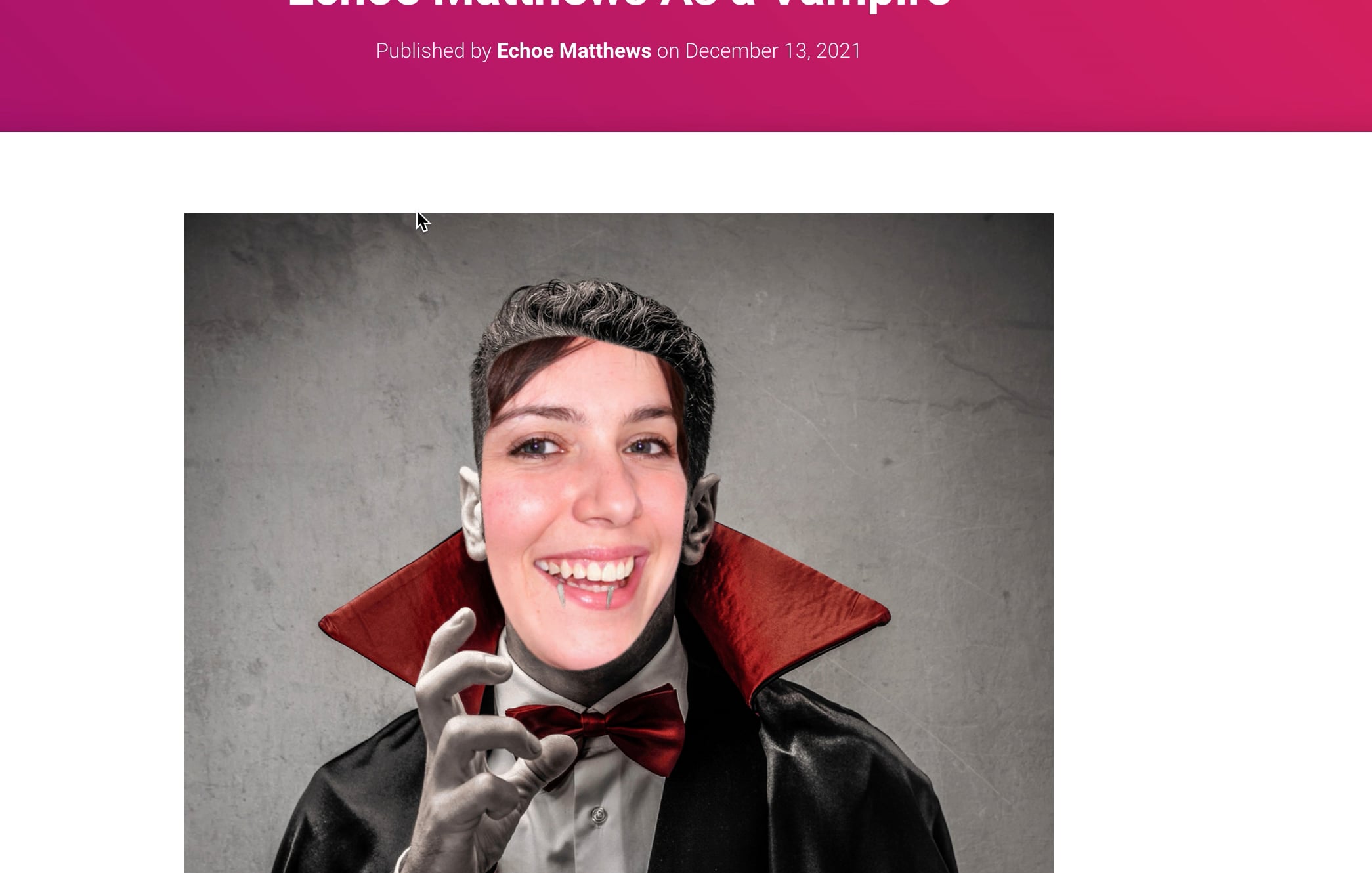 Echoe Matthews as a Vampire on Vimeo