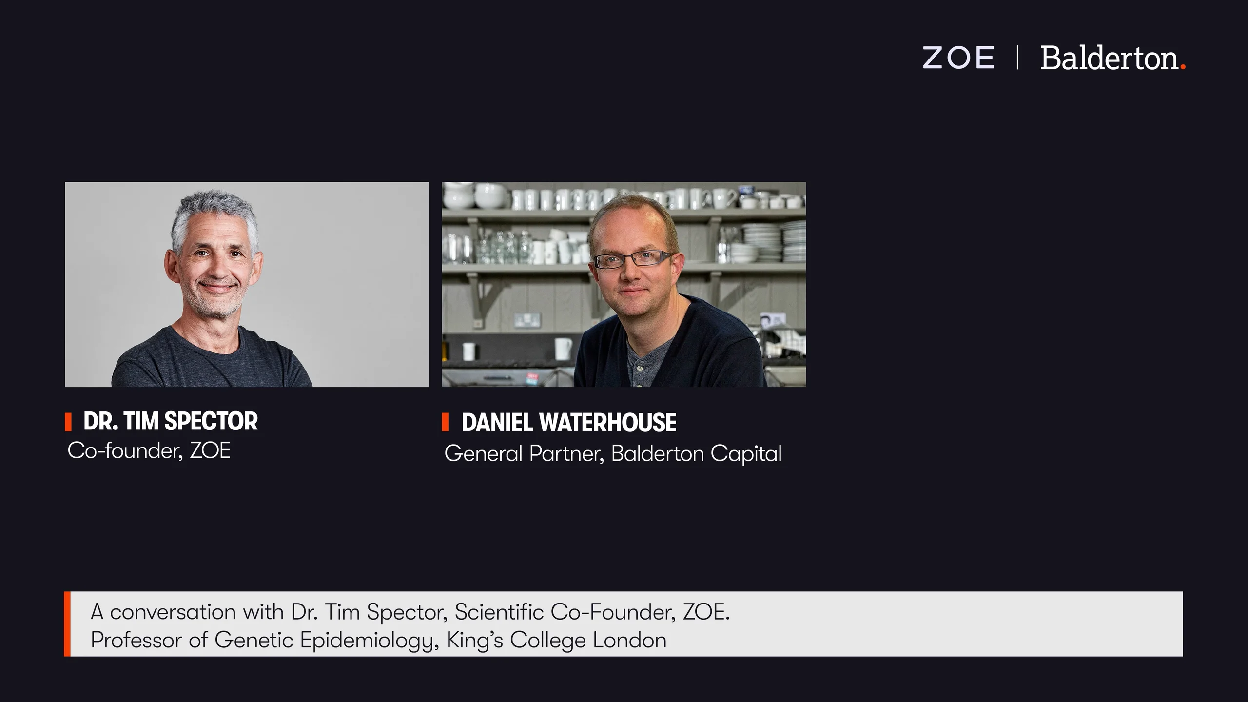 Daniel Waterhouse & Dr Tim Spector on Vimeo
