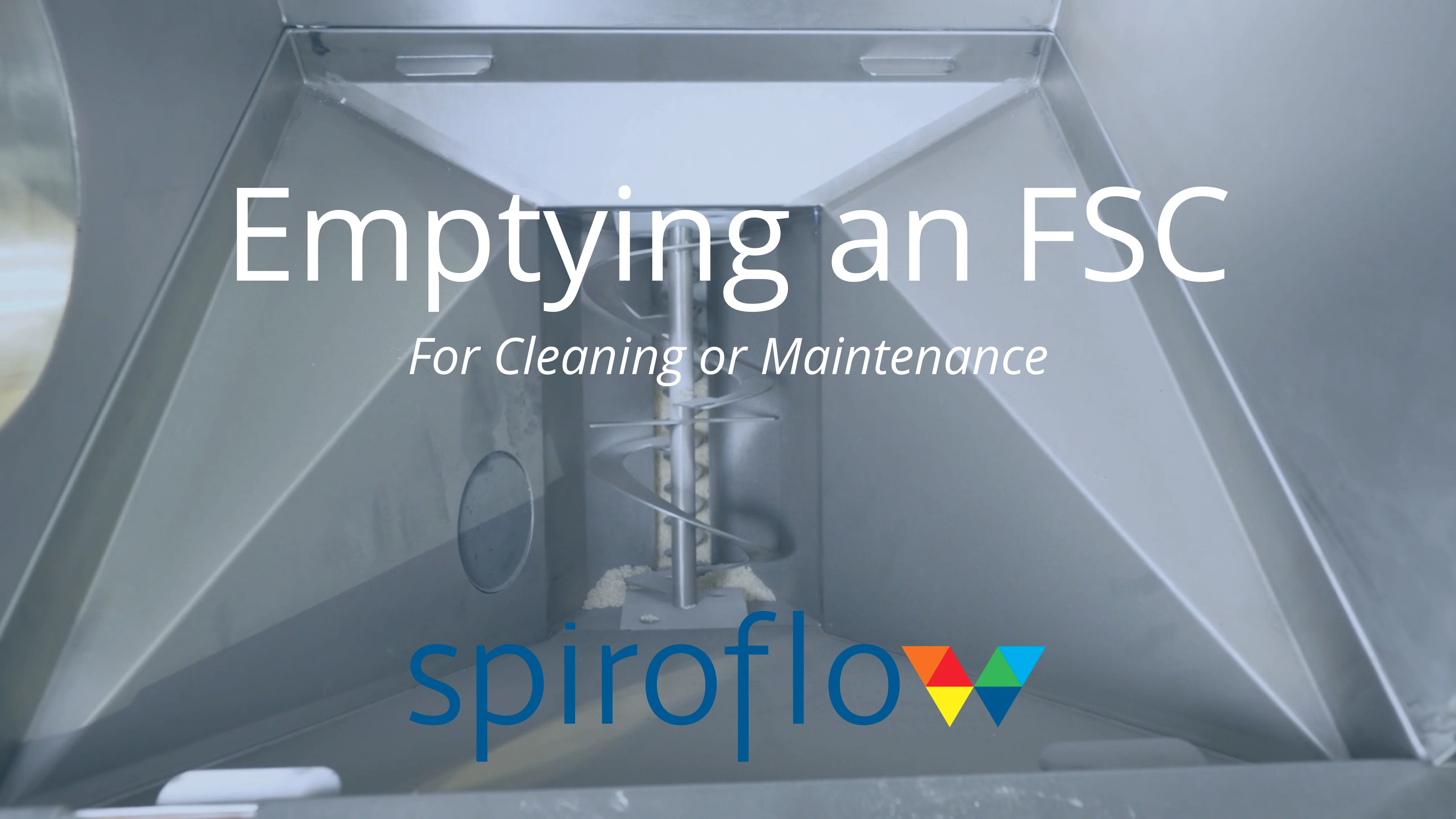 Emptying a Flexible Screw Conveyor for Cleaning or Maintenance on Vimeo