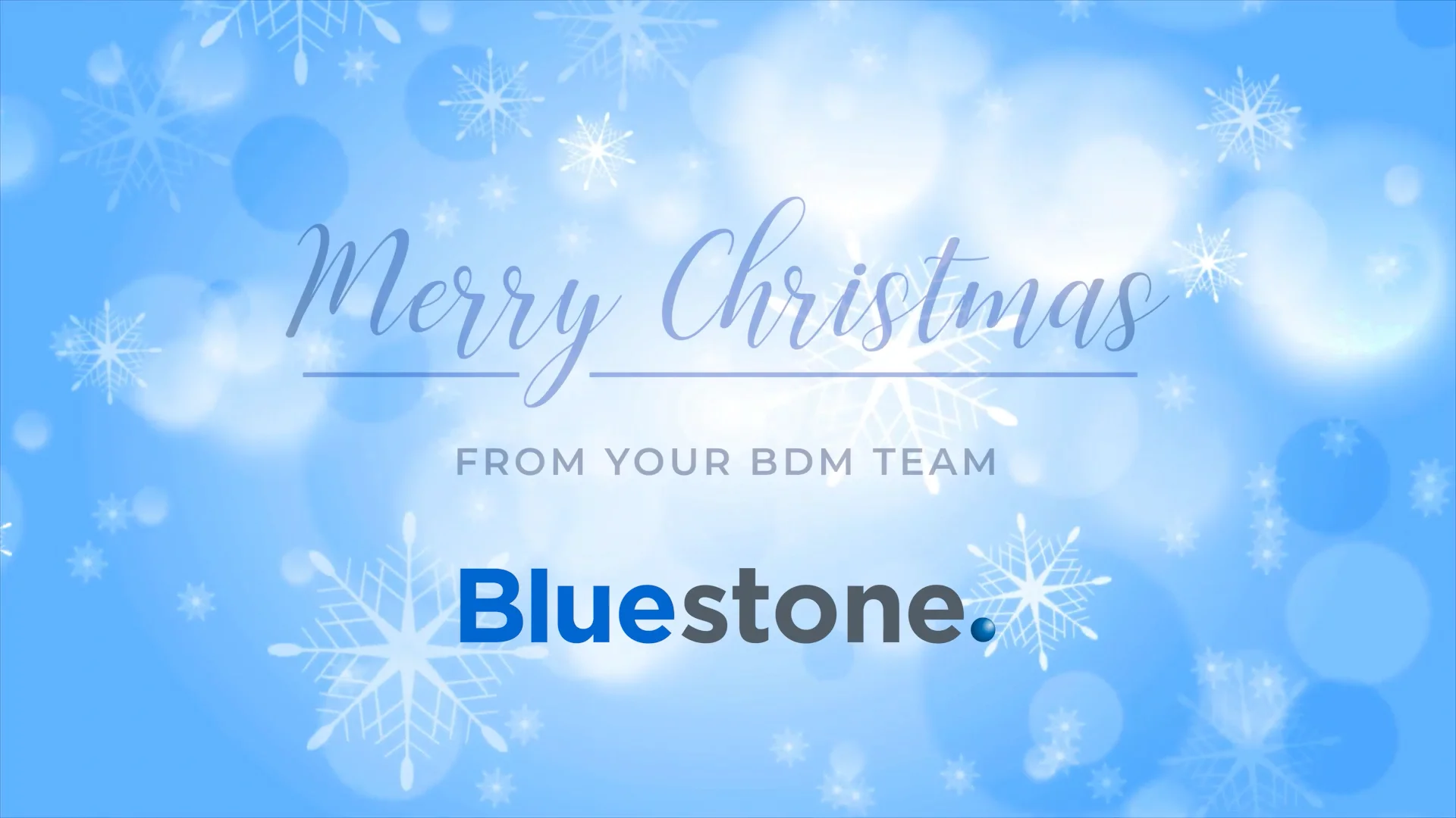Merry Christmas from the Bluestone BDM team! on Vimeo
