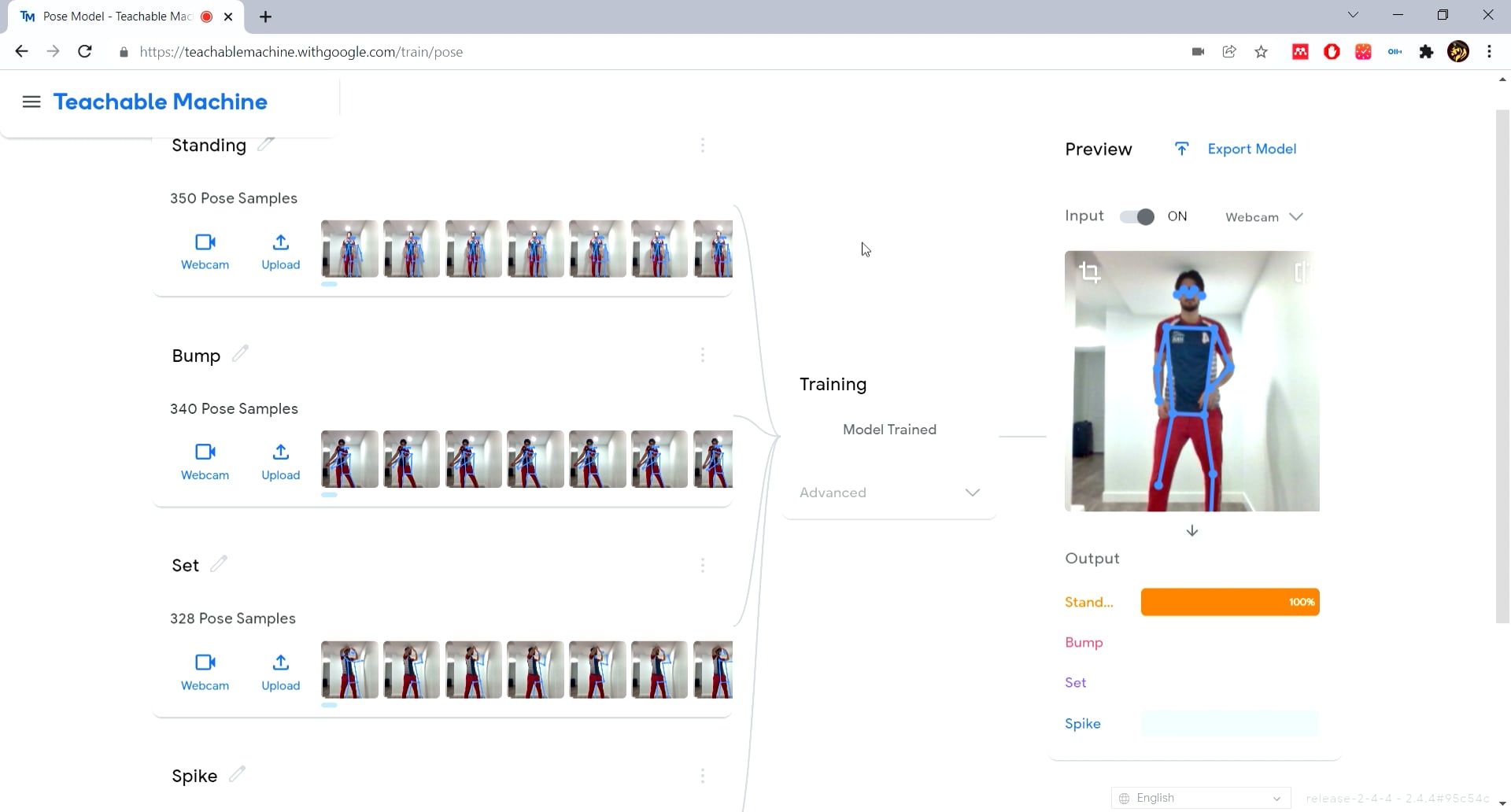 Google's Teachable Machine Learning - Pose Detection on Vimeo