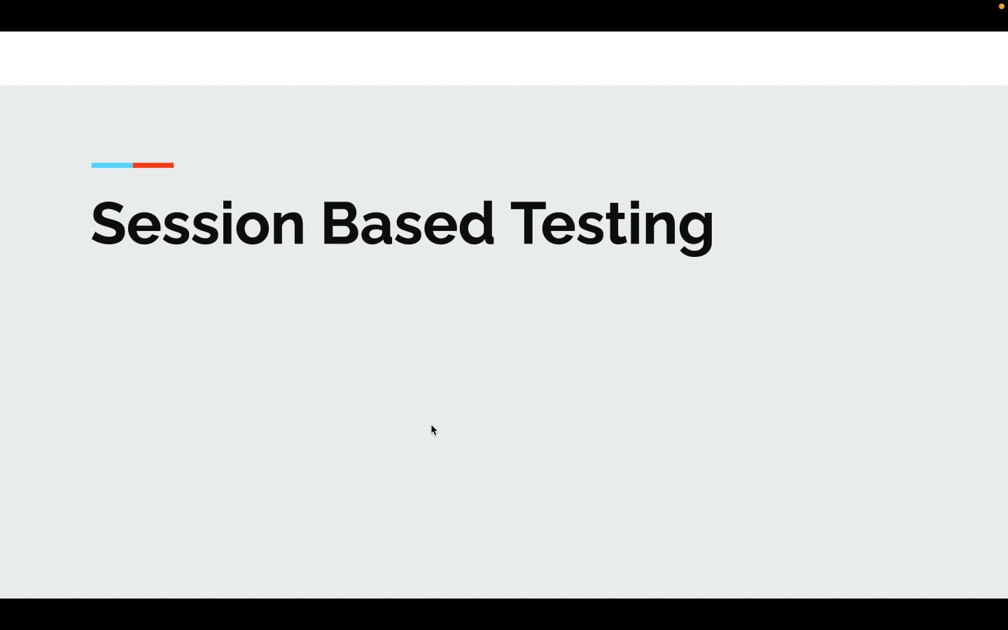 Session Based Testing on Vimeo