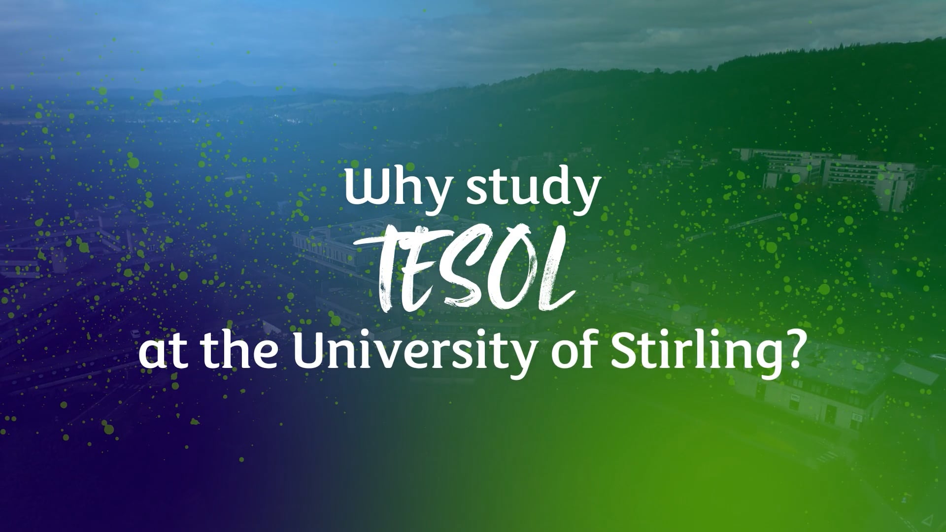 Why study TESOL at the University of Stirling? on Vimeo