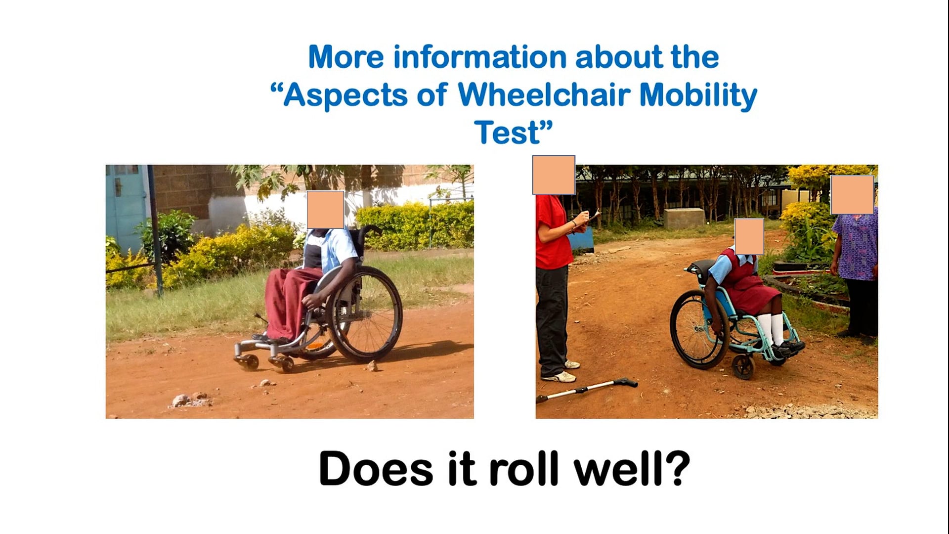 Aspects of Wheelchair Mobility Tests on Vimeo