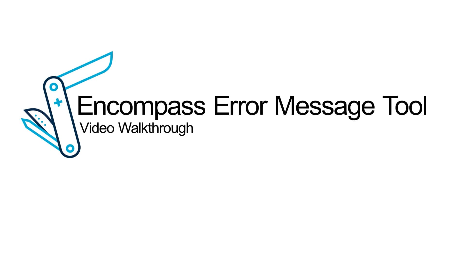 Walkthrough: Encompass Error Message Lookup Tool on Vimeo