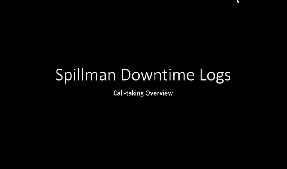 Spillman Downtime Call Logging on Vimeo