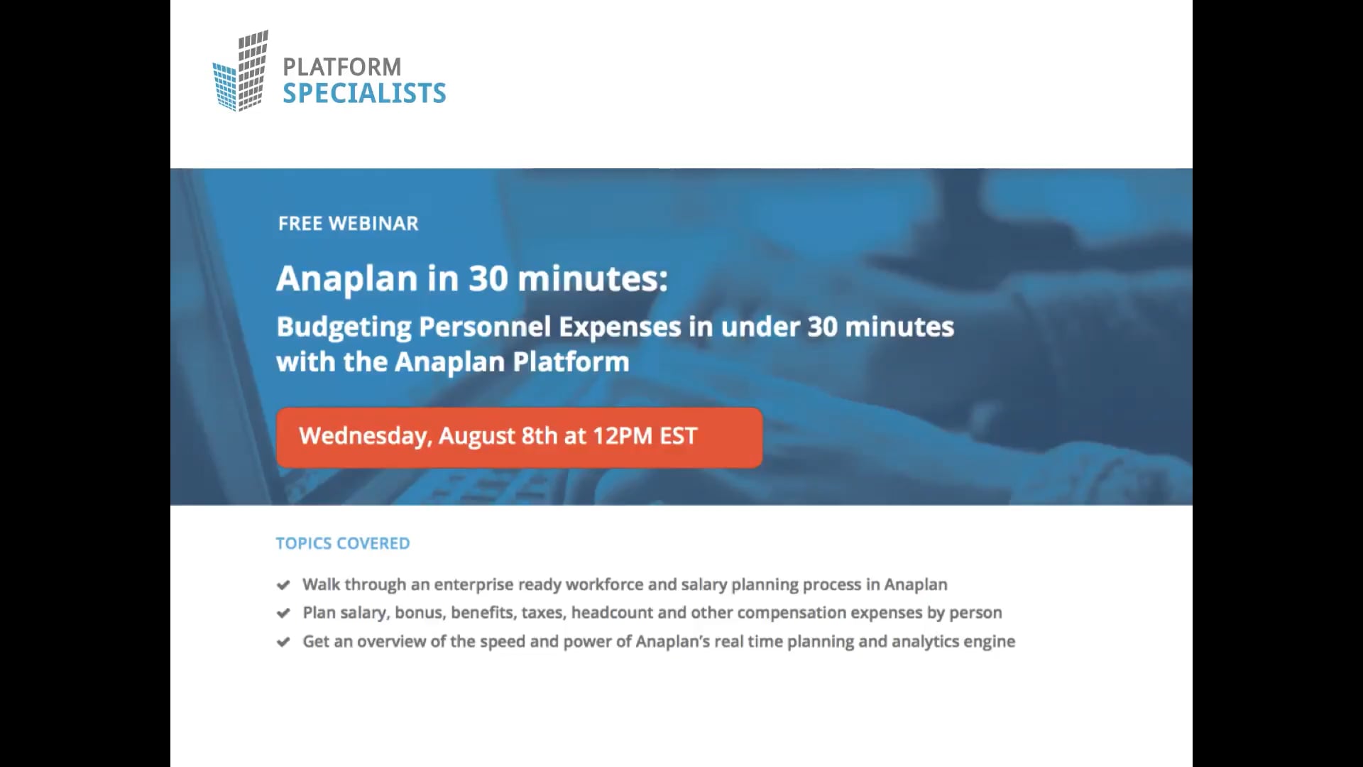 Anaplan in 30 Minutes Budgeting Personnel Expenses in under 30 Minutes ...