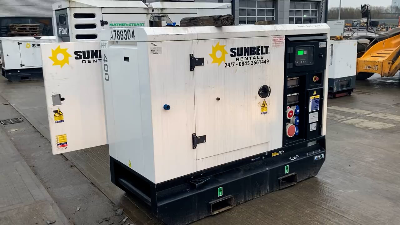 2017 HGI HRD400T-AP-S 40KvA Generator, 3 Cylinder Engine - Leeds Jan 22 ...