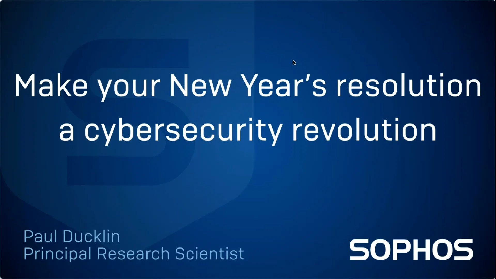 Make your New Year's resolution a cybersecurity revolution on Vimeo