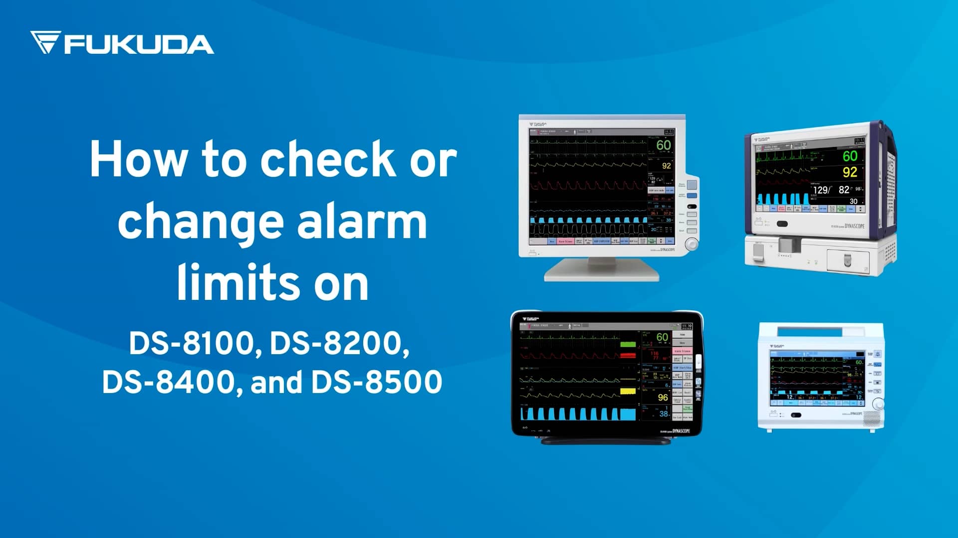 How to check or change alarm limits on Fukuda DS-8100, DS-8200, DS-8400, and DS-8500 on Vimeo
