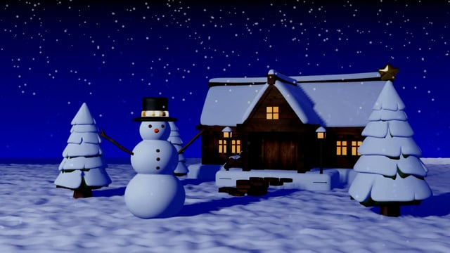 Christmas, Snowman, House. Free Stock Video - Pixabay