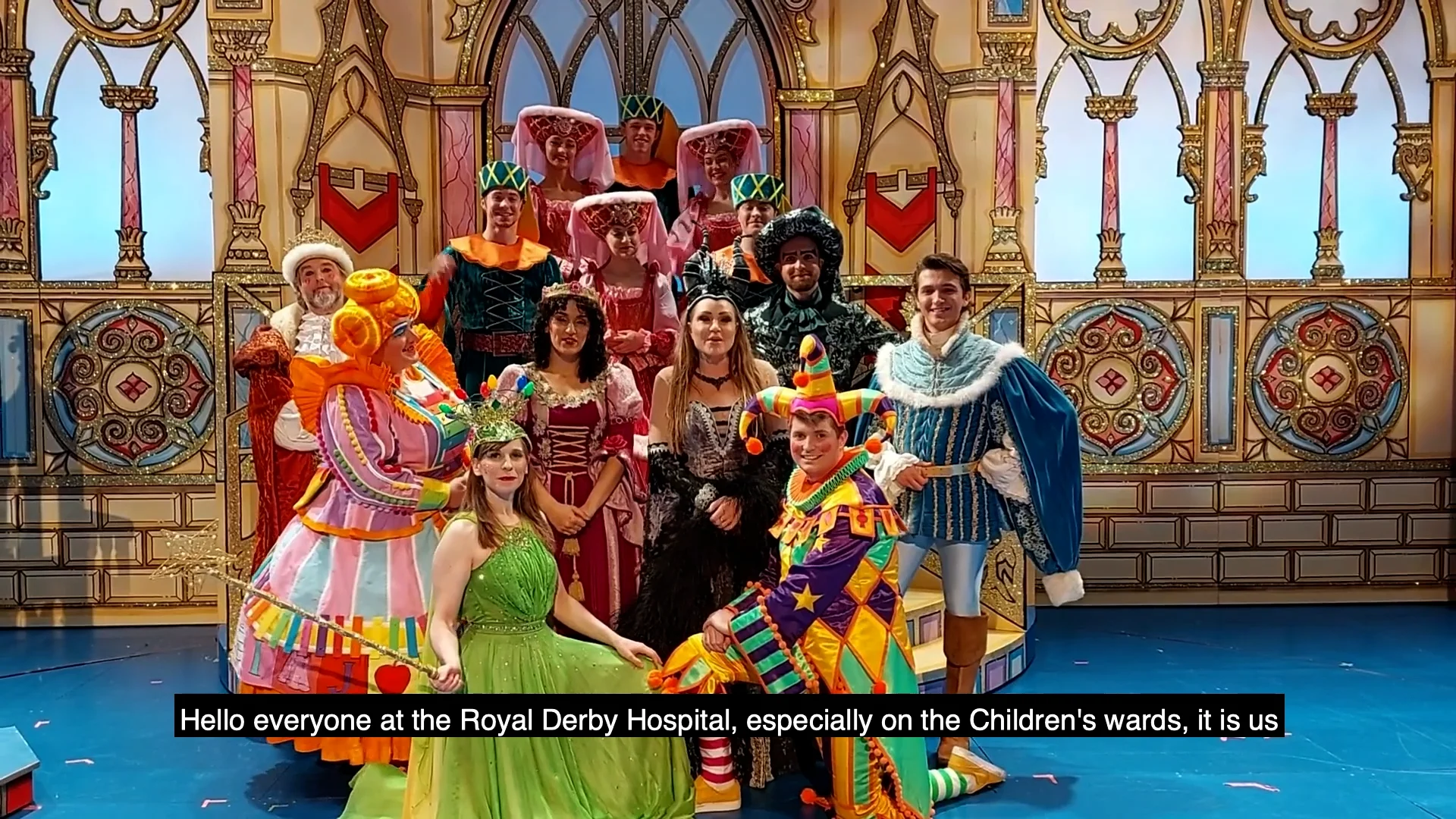 Cast of Derby pantomime 'Sleeping Beauty' send UHDB staff Christmas ...